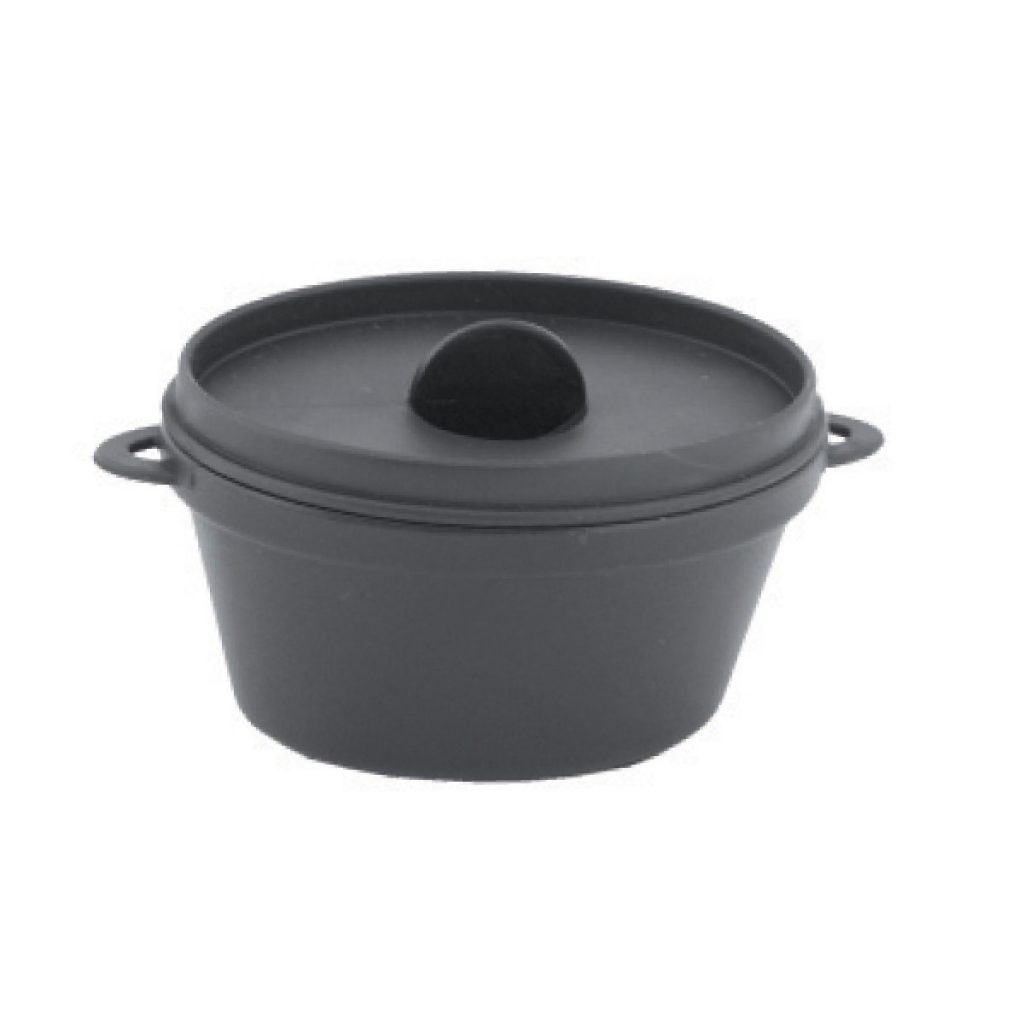 Oval Black Cooking Pot 3 oz - La Bouchee Verrine Specialist