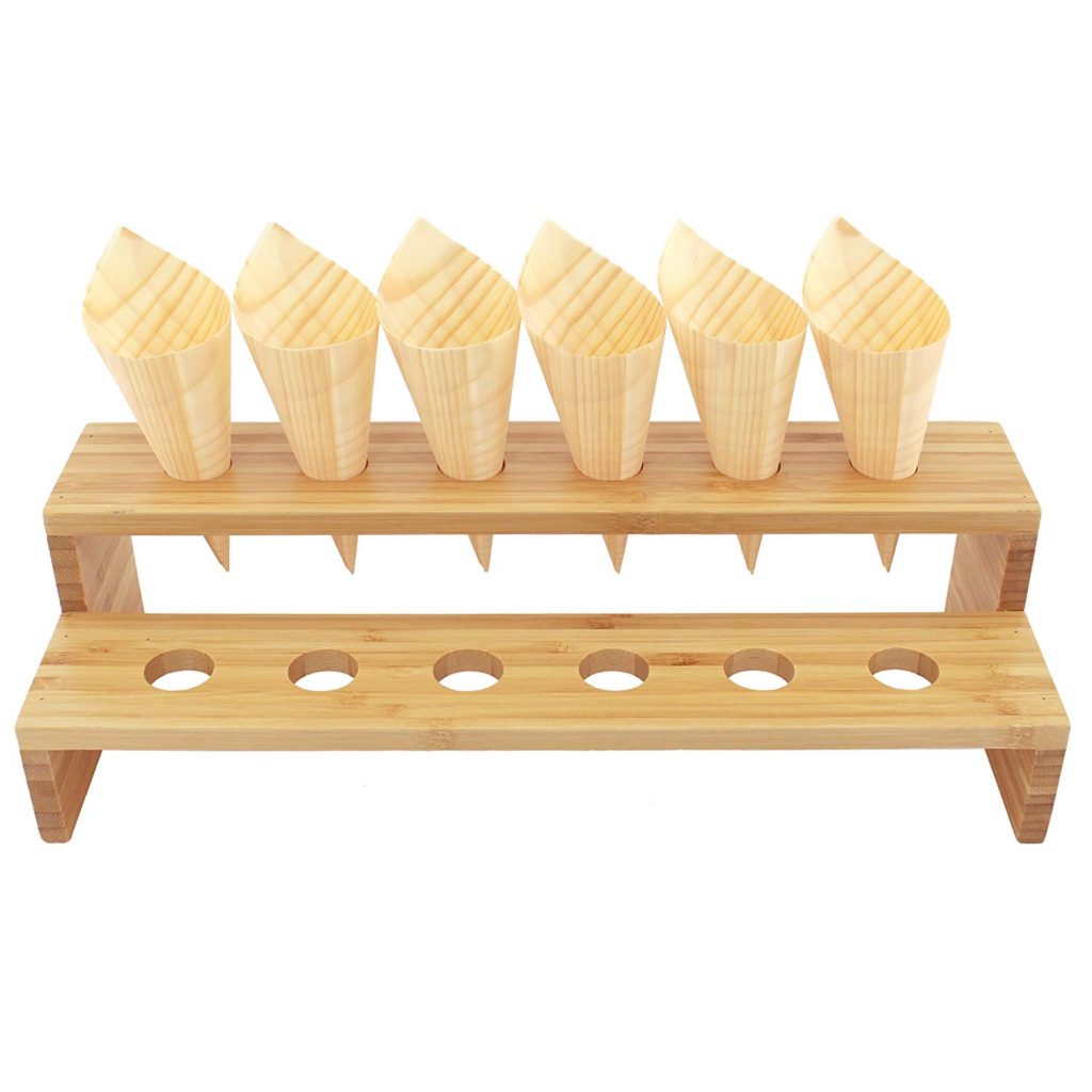 Bamboo Cone Serving Display - La Bouchee Verrine Specialist