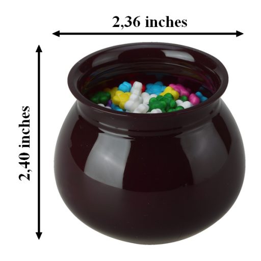 6 oz Black Cauldron Dessert Cups – 3″x2.5″- 100/cs